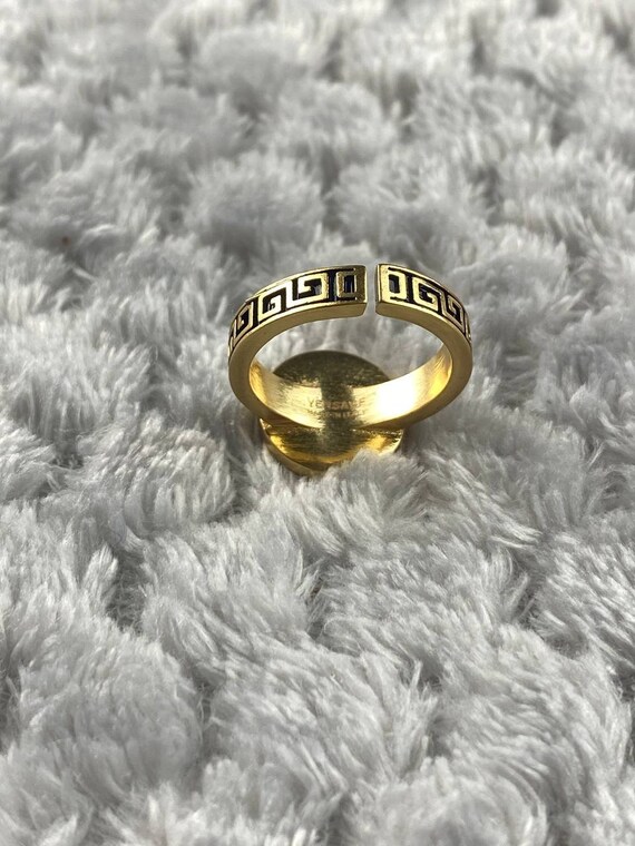Vintage Versace Gold Emblem Ring: Classic Luxury for … - Gem
