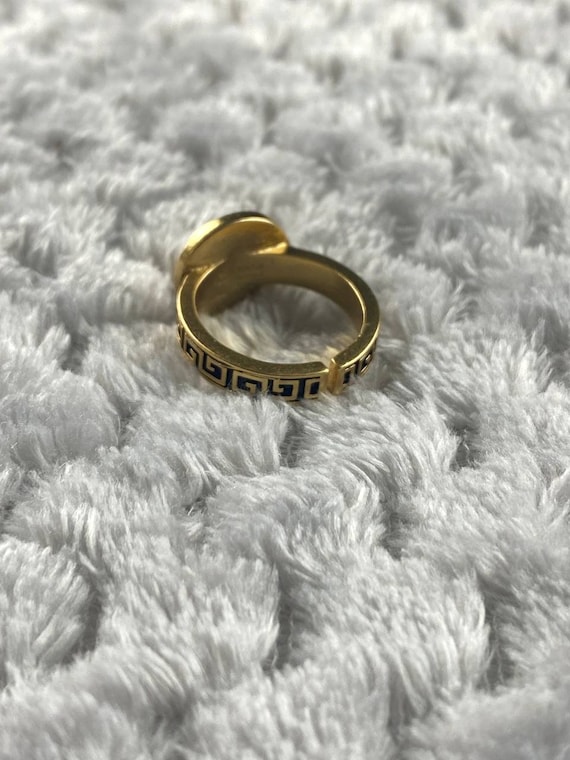 Vintage Versace Gold Emblem Ring: Classic Luxury for … - Gem