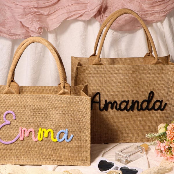 Jute Bags - Etsy UK