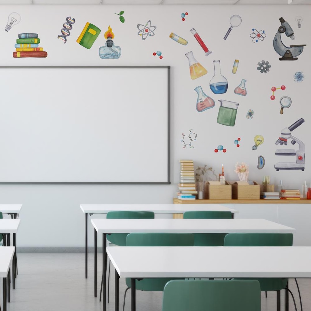 Chemical Science Wall Decals for School Classroom Decor – Educational ...