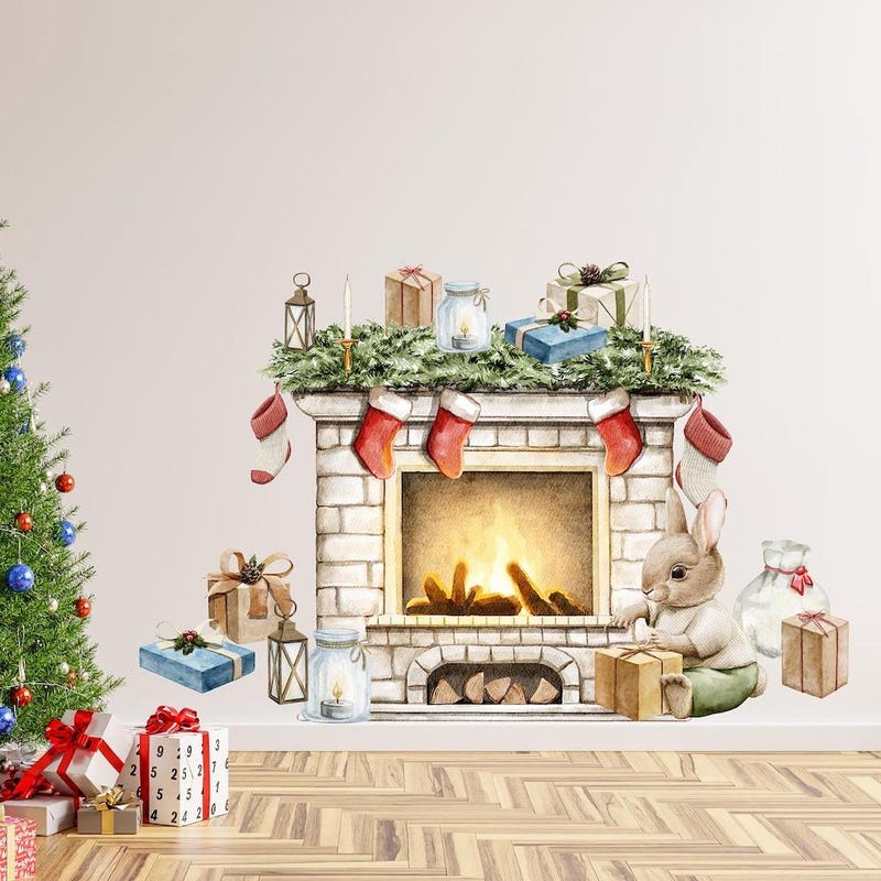 Fireplace Decal - Etsy