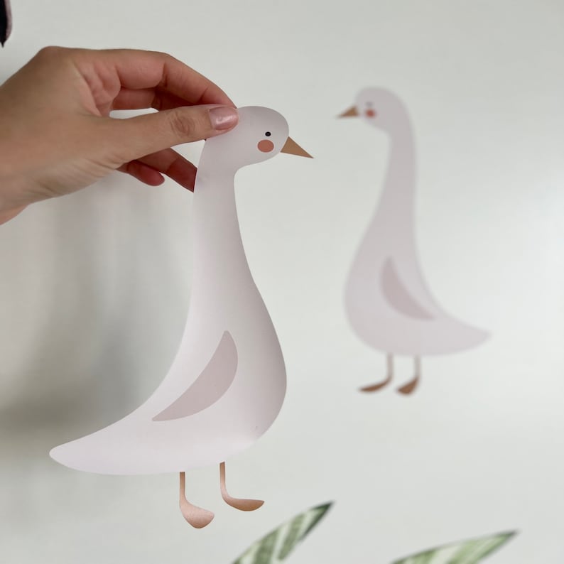 Cute Geese Wall Stickers for Kids | Boho Nursery Decor | Scandinavian ...