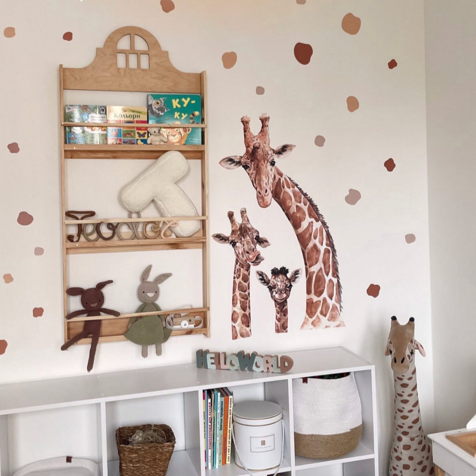Cute Giraffe Wall Decals, Nursery Wall Decals, Anima Wall Stickers ...