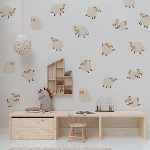 Sheep Wall Decals: Playful Farm Animal Stickers, Kids Nursery Decor - Etsy
