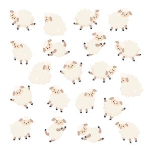 Sheep Wall Decals: Playful Farm Animal Stickers, Kids Nursery Decor - Etsy