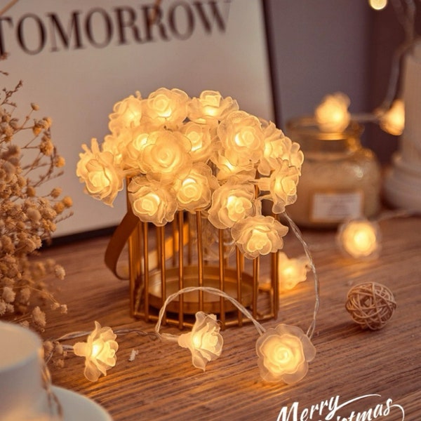 Rose String Lights - Etsy