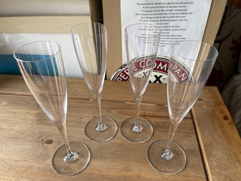 2 Pairs Boxed Vintage Baccarat Dom Perignon Crystal Champagne Flutes - Etsy
