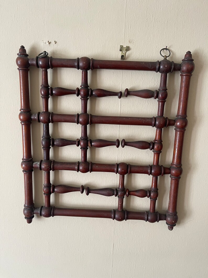 Victorian Walnut Foldable Wall Coat Rack - Etsy