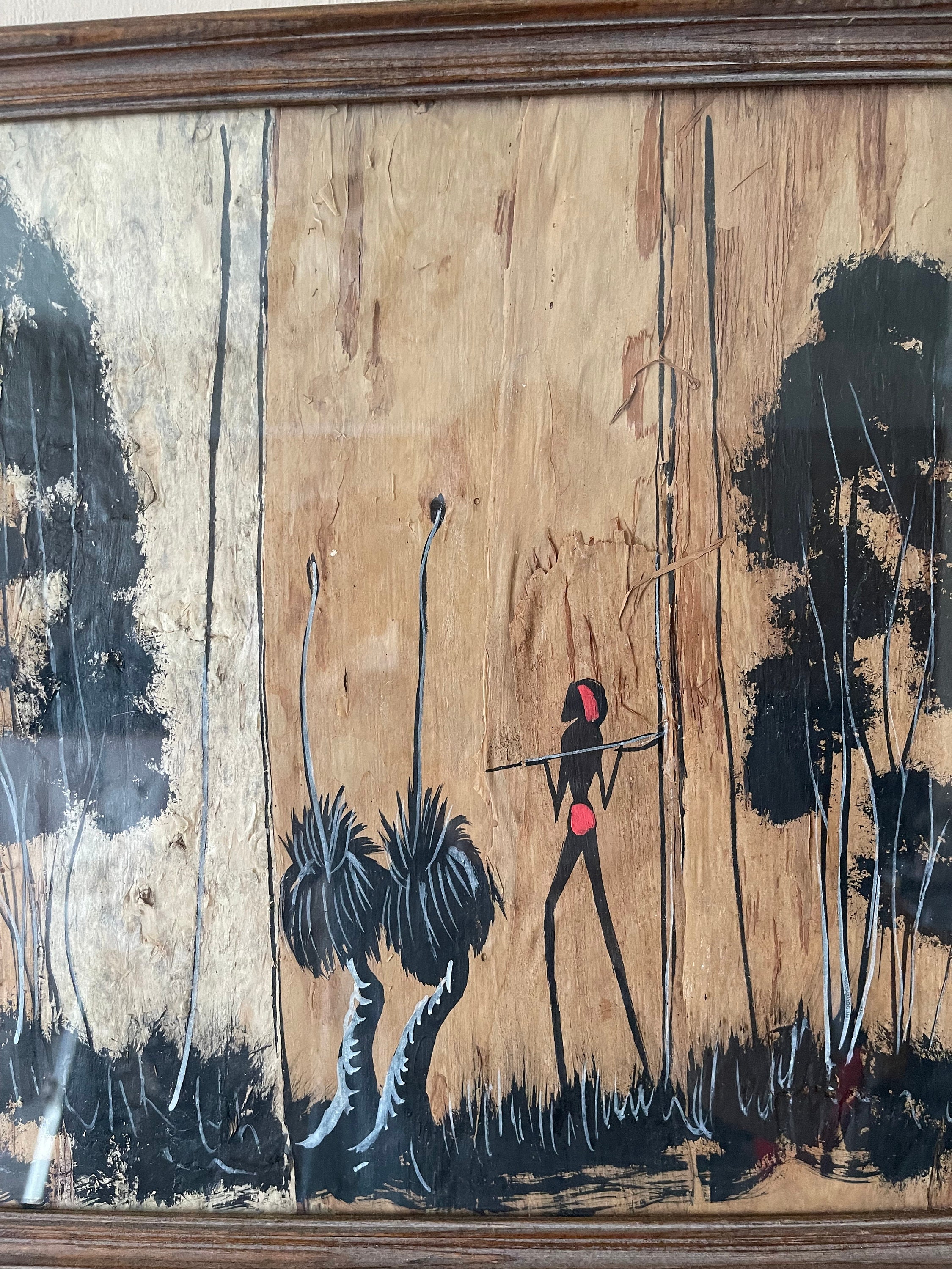 Watercolour Painting on Paper Bark of an Aboriginal Scene by SIMO - Etsy