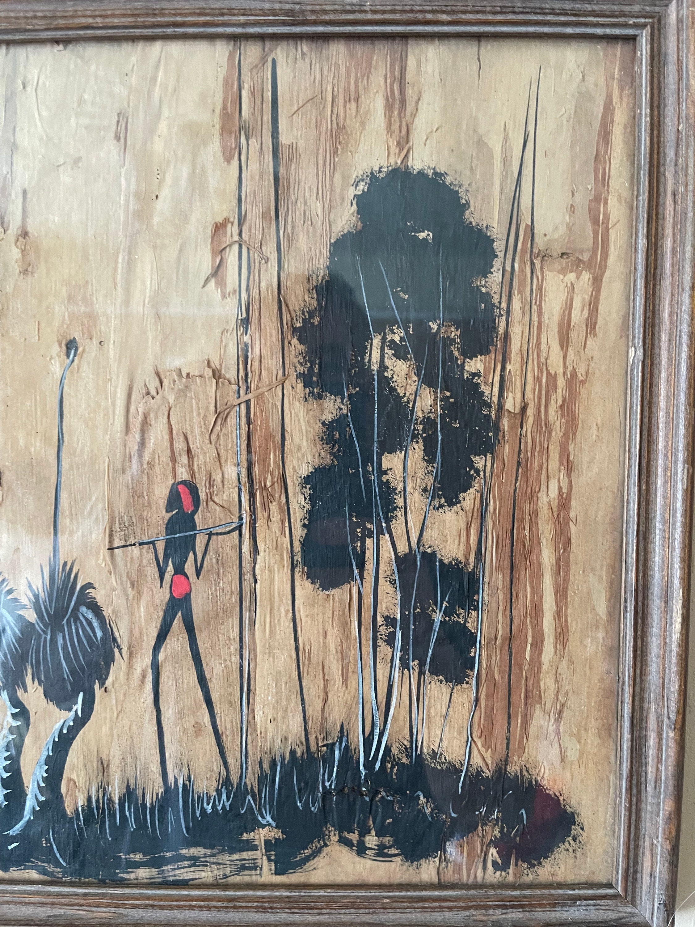 Watercolour Painting on Paper Bark of an Aboriginal Scene by SIMO - Etsy