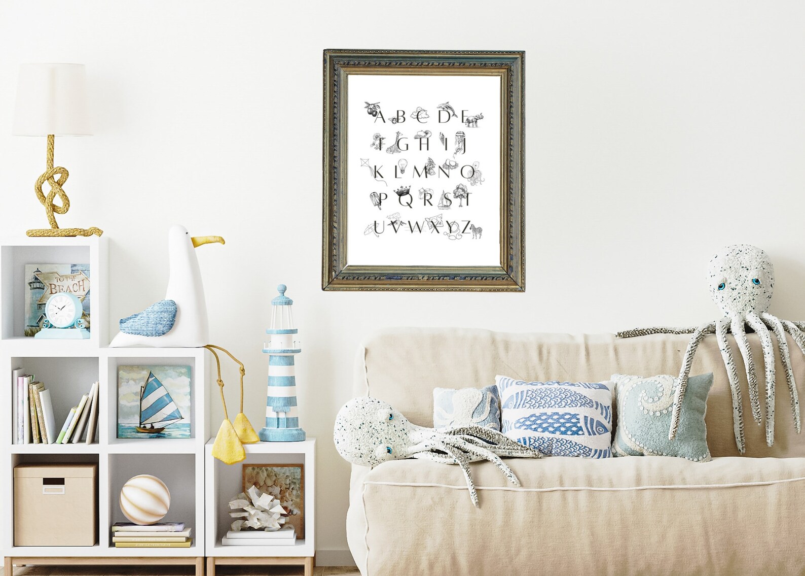 ABC Chart Poster and Coloring Sheet - Etsy