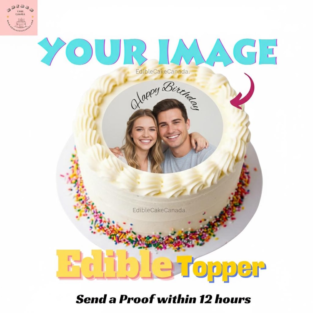 Custom Image Edible Icing Cake Topper: Personalized Photo Icing Sheet ...