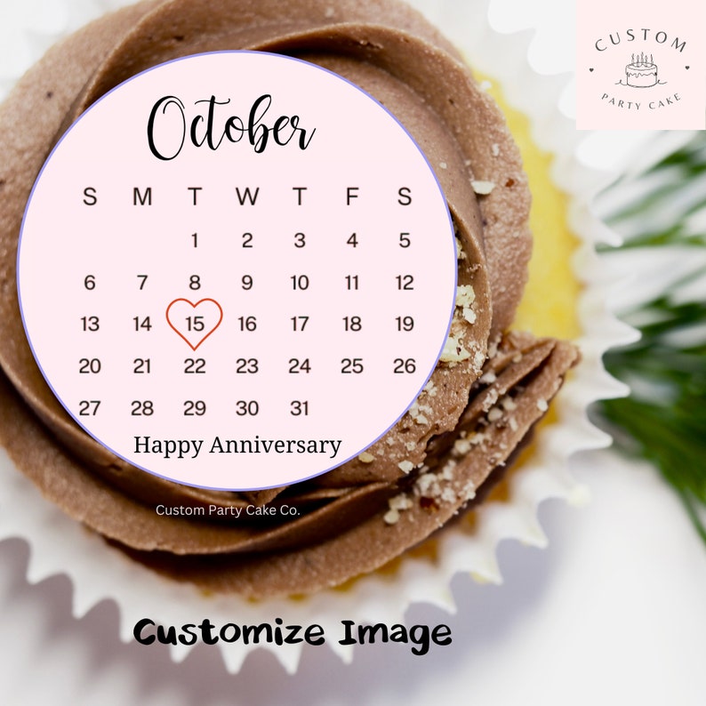 2025 Calendar Edible Cake Topper: Custom Wafer Sheet - Etsy