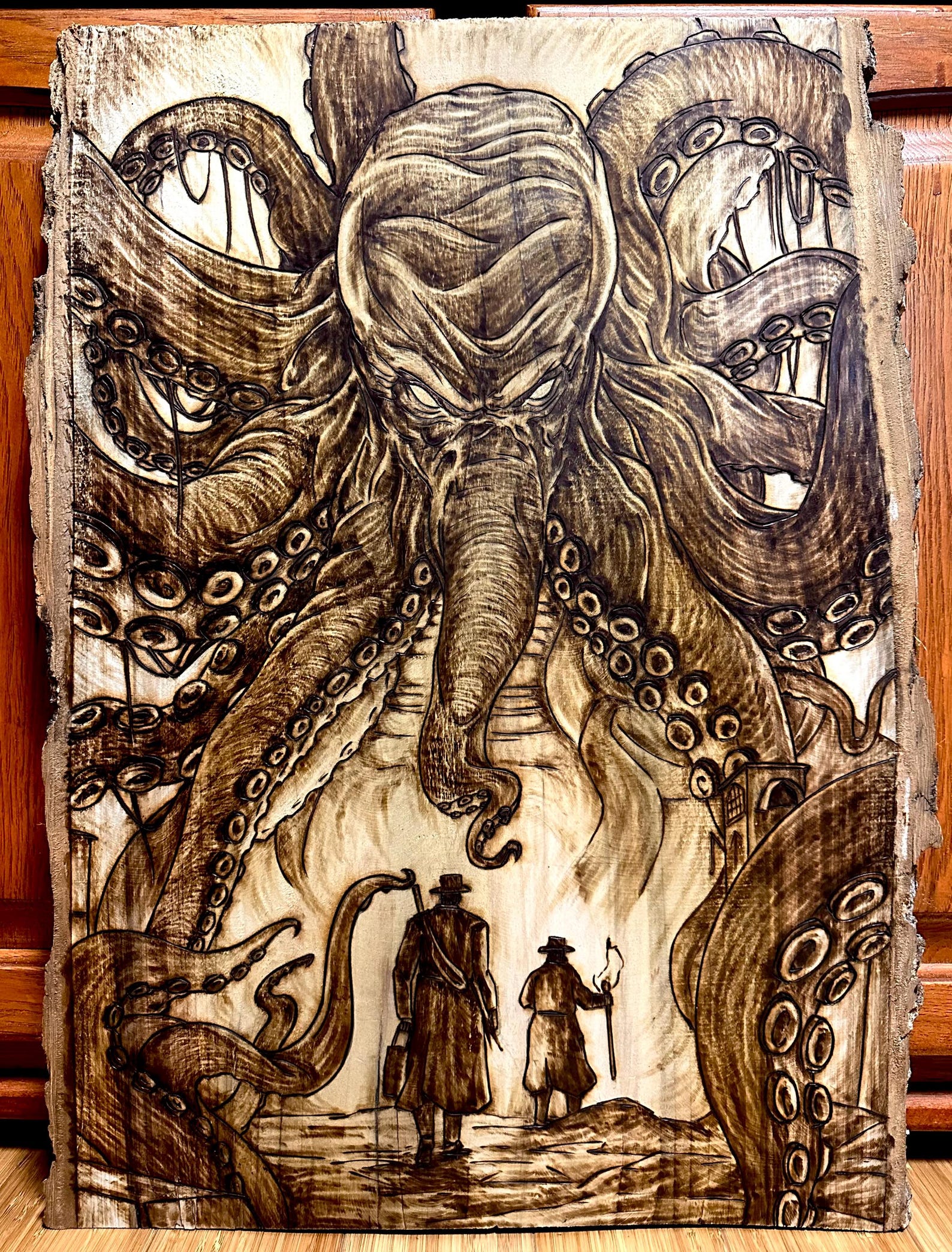 Custom Cthulhu Wood Burning: Handmade Lovecraftian Wall Decor - Etsy