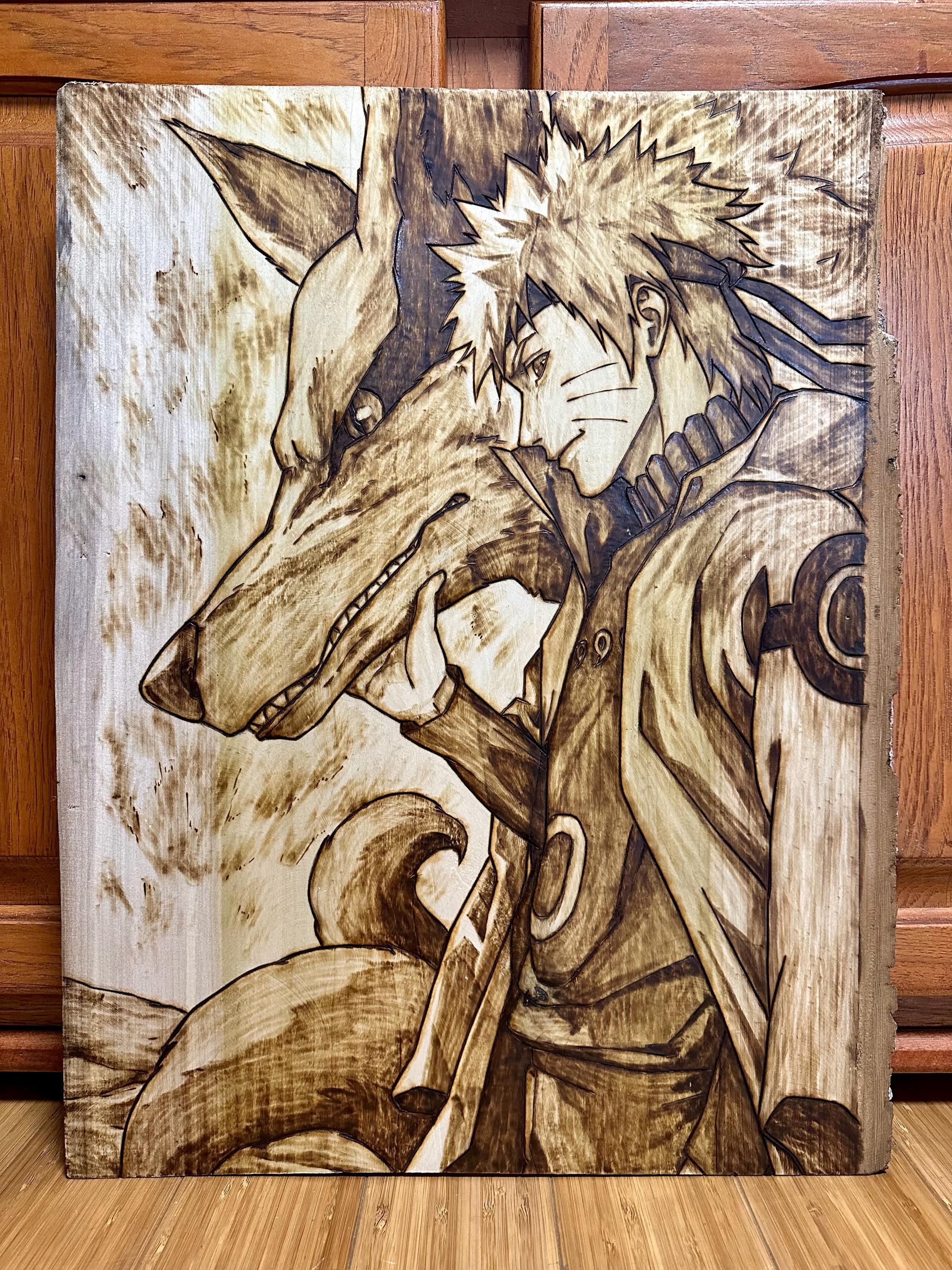 Handmade Wood Burning Art: Flying Dragon & Castle Pyrography - Etsy