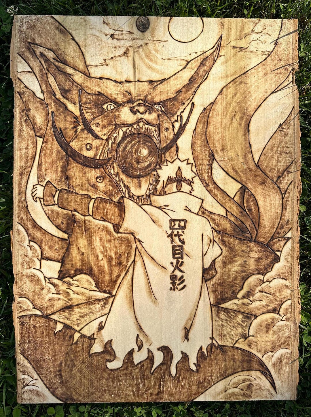 Custom Anime Minato Wood Burning Art: Handmade Housewarming Decor - Etsy