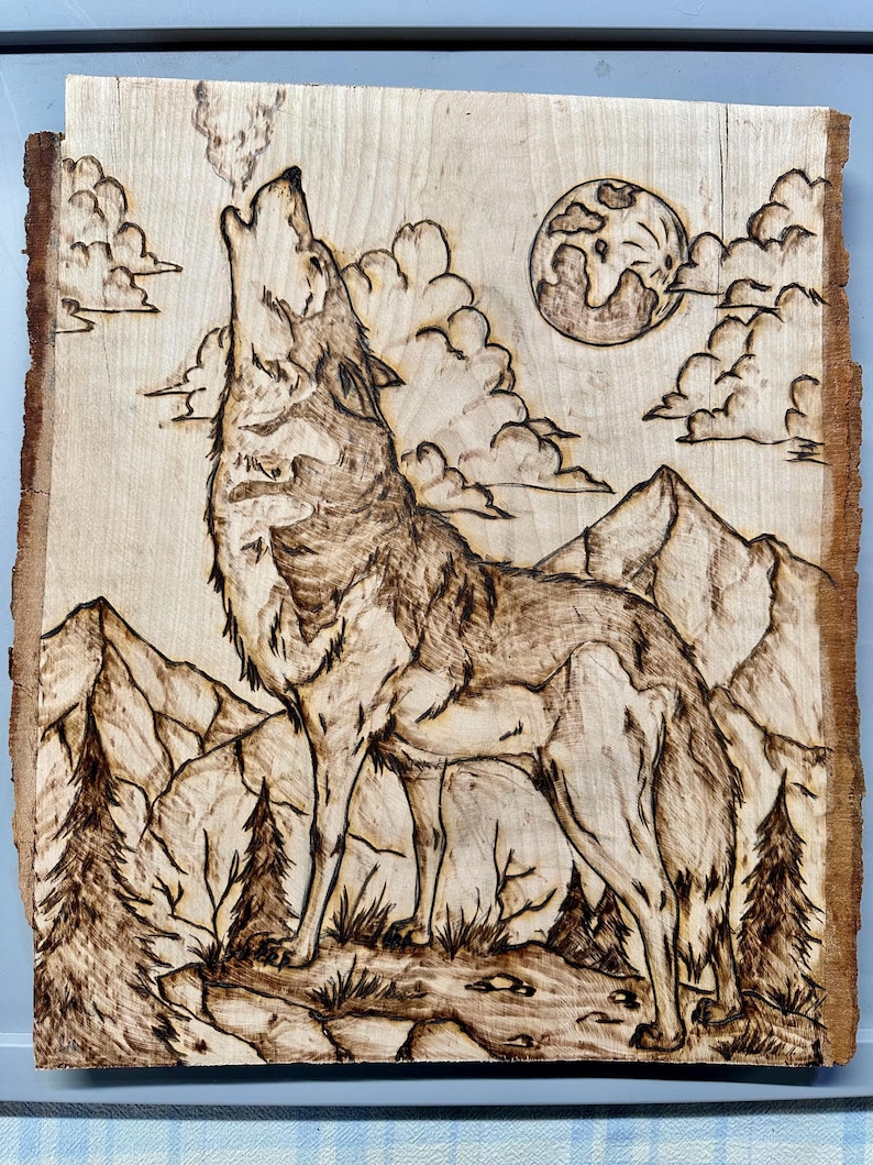 Handmade Moose Wood Burning Art: Rustic Forest Decor - Etsy