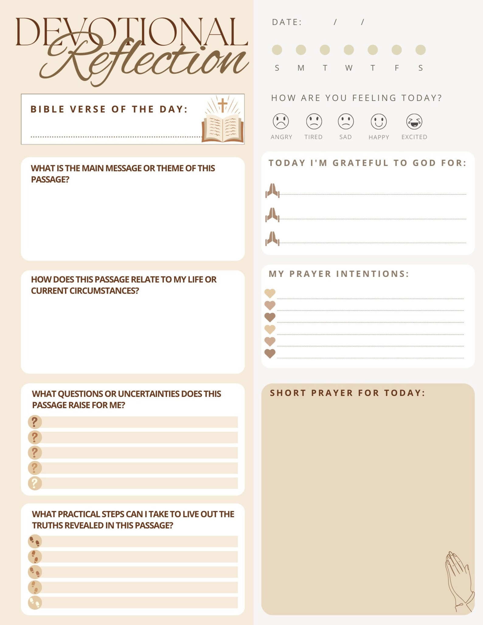 Digital Bible Study Template, Printable Bible Study Sheet, Bible PDF ...