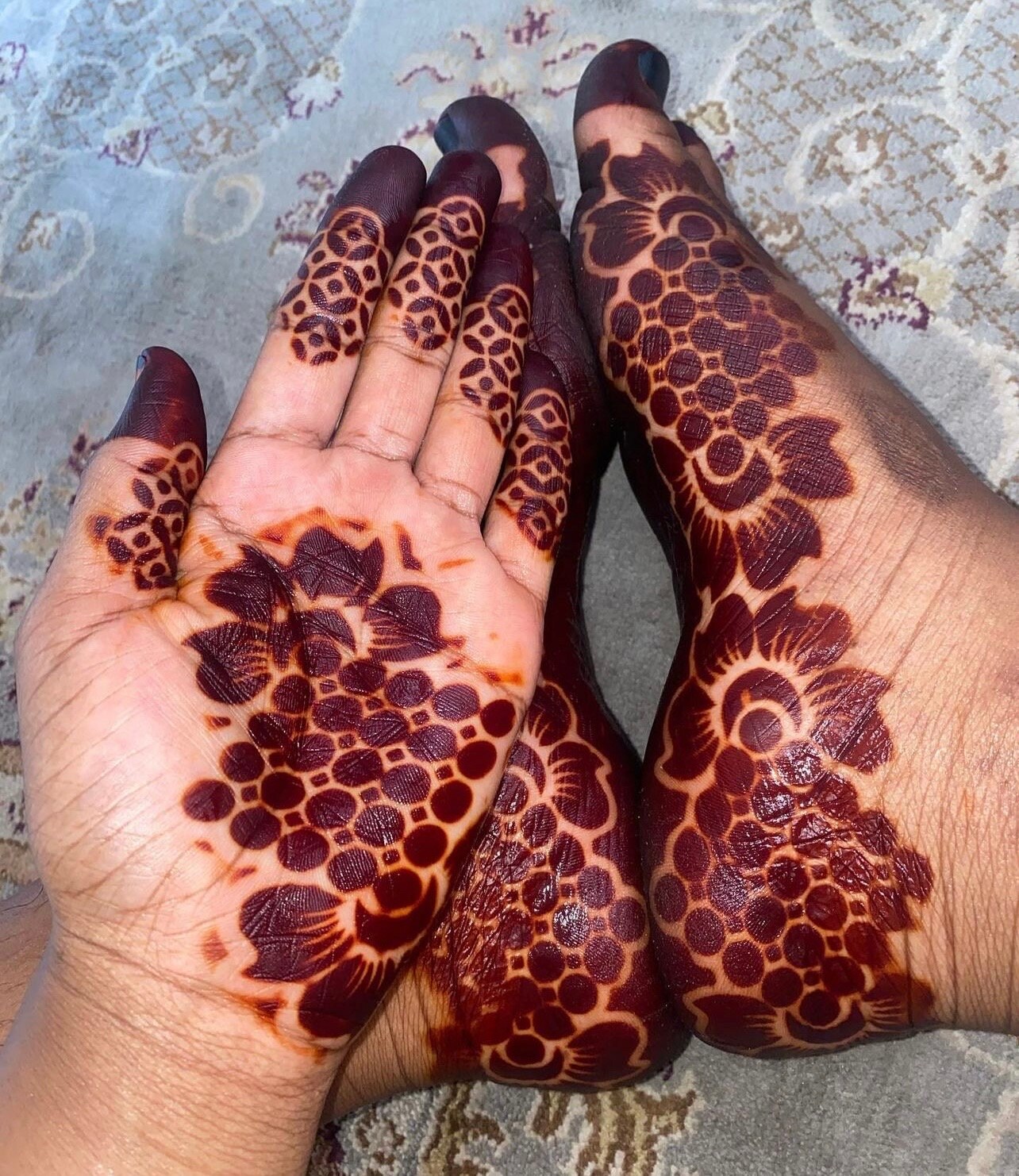 Natural Henna Powder and Hands and Feet Henna Design Stickers - Etsy