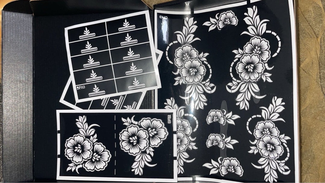 Natural Henna Powder and Hands and Feet Henna Design Stickers - Etsy
