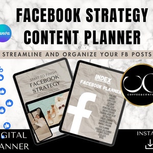 Digital & Printable Facebook Post Planner, Content Strategy, and ...