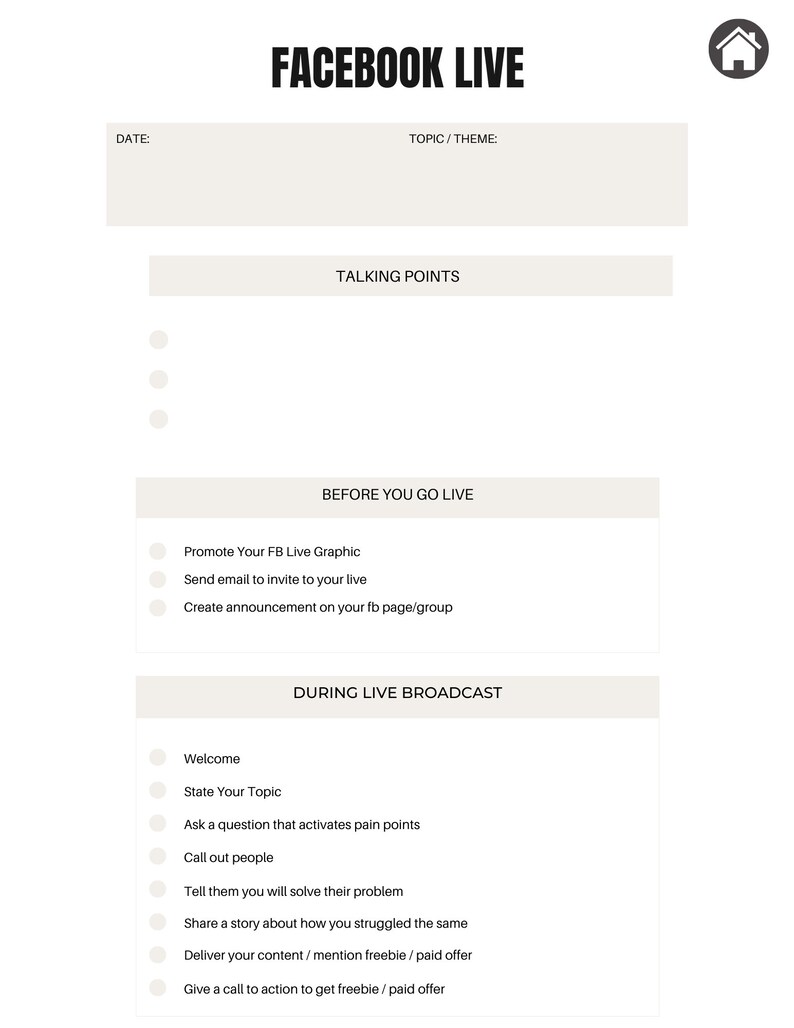 Facebook Content Planner, Strategy & Tracker (digital Download) - Etsy