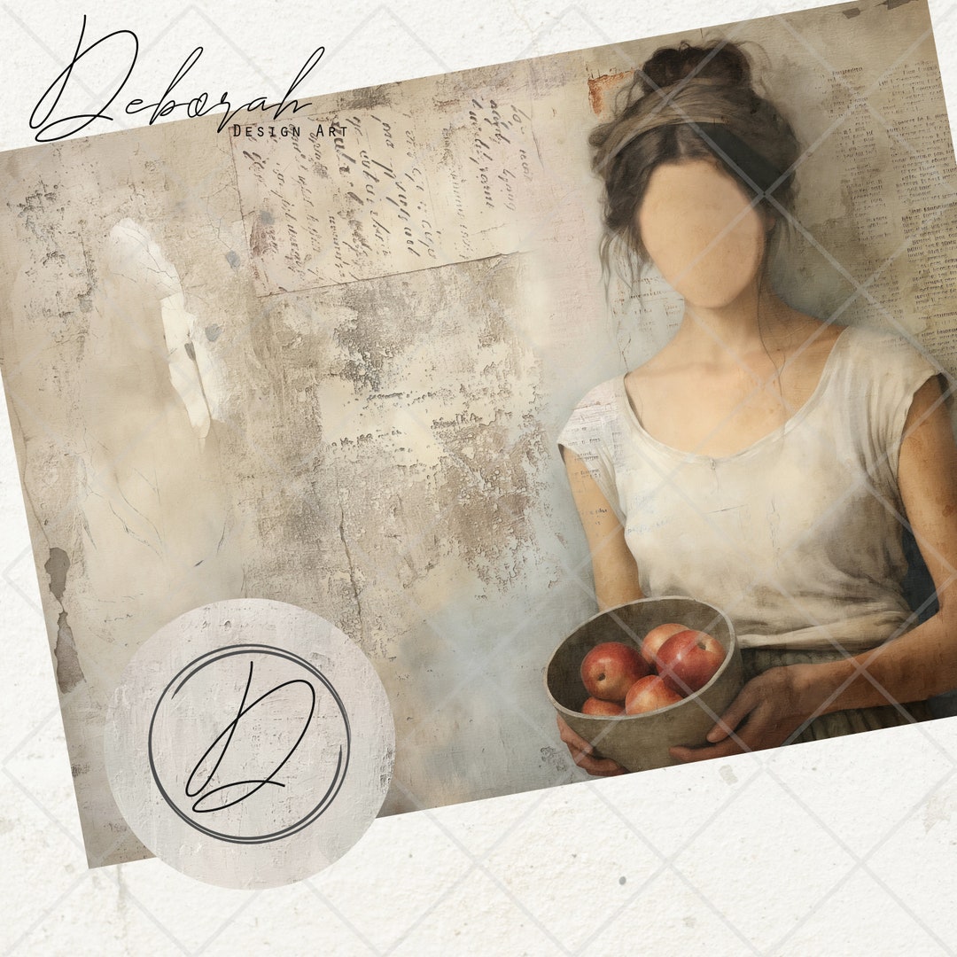 Vintage Faceless Fruits of the Spirit Lady for Bible Journaling ...
