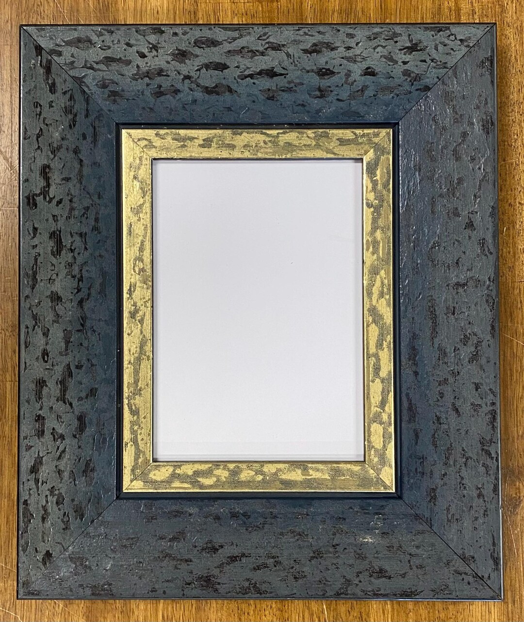 5x7 Blue Ombre Frame With Gold Faux Fillet for Pictures Art Photo - Etsy