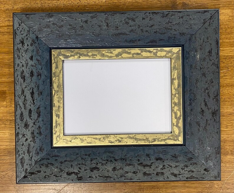 5x7 Blue Ombre Frame With Gold Faux Fillet for Pictures Art Photo - Etsy