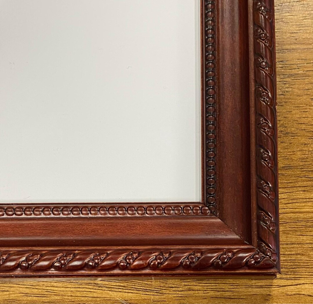 5x7 Decorative Cherry Frame for Photo Art Picture With Glass and ...