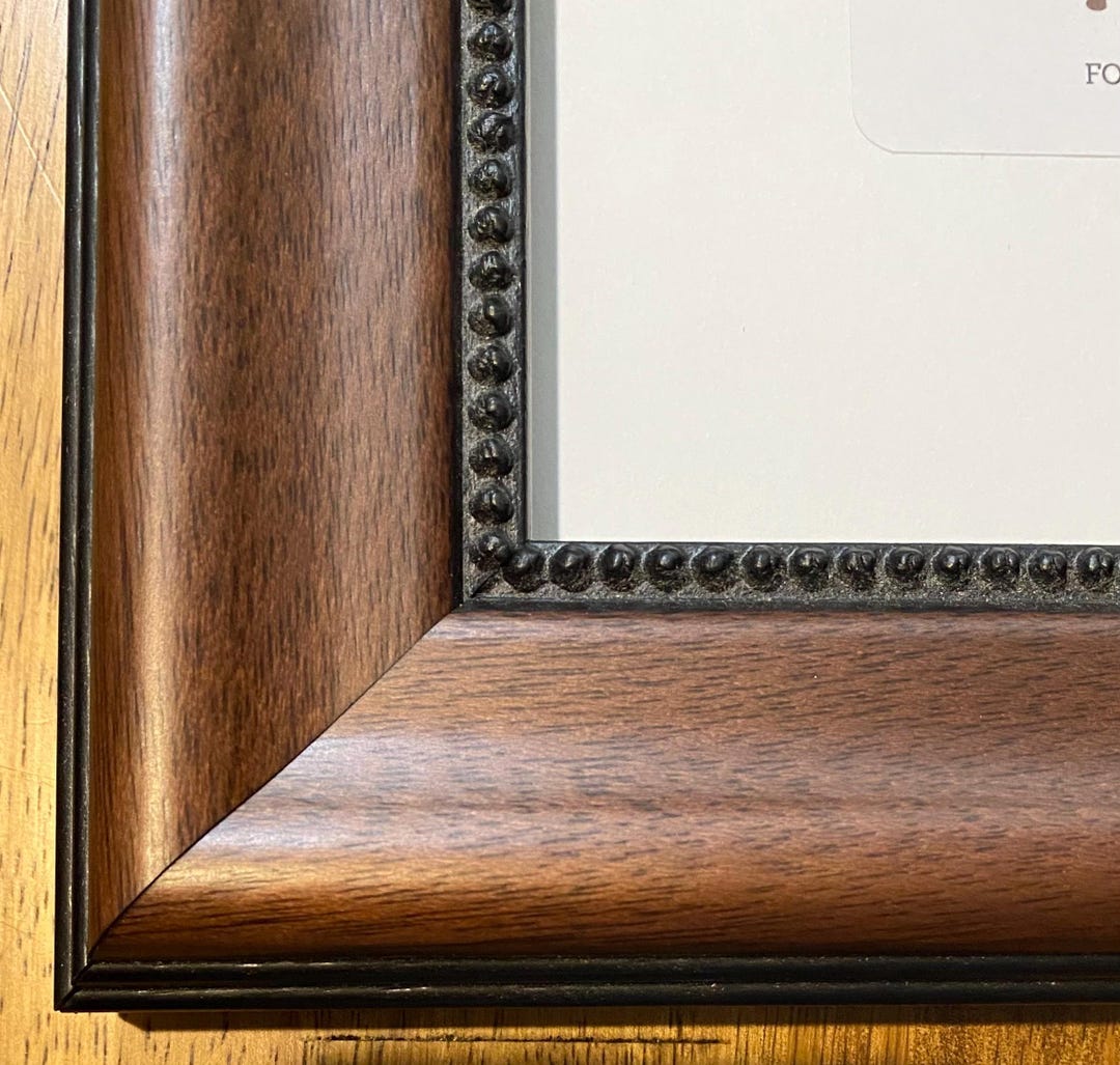 7x7 Classic Dark Cherry Frame With Beaded Faux Fillet for Art Photo ...