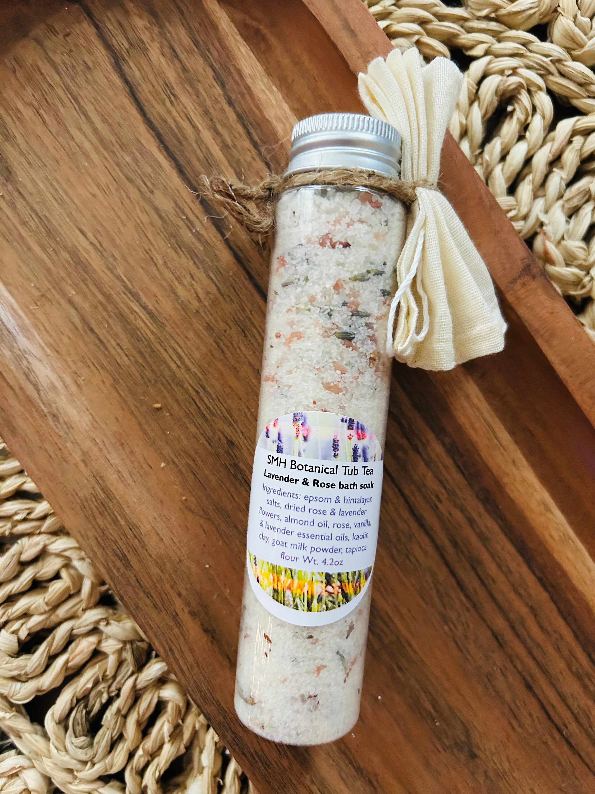 Botanical and Salt Tub Tea, Large Test Tube Bath Salts, Floral Citrus ...