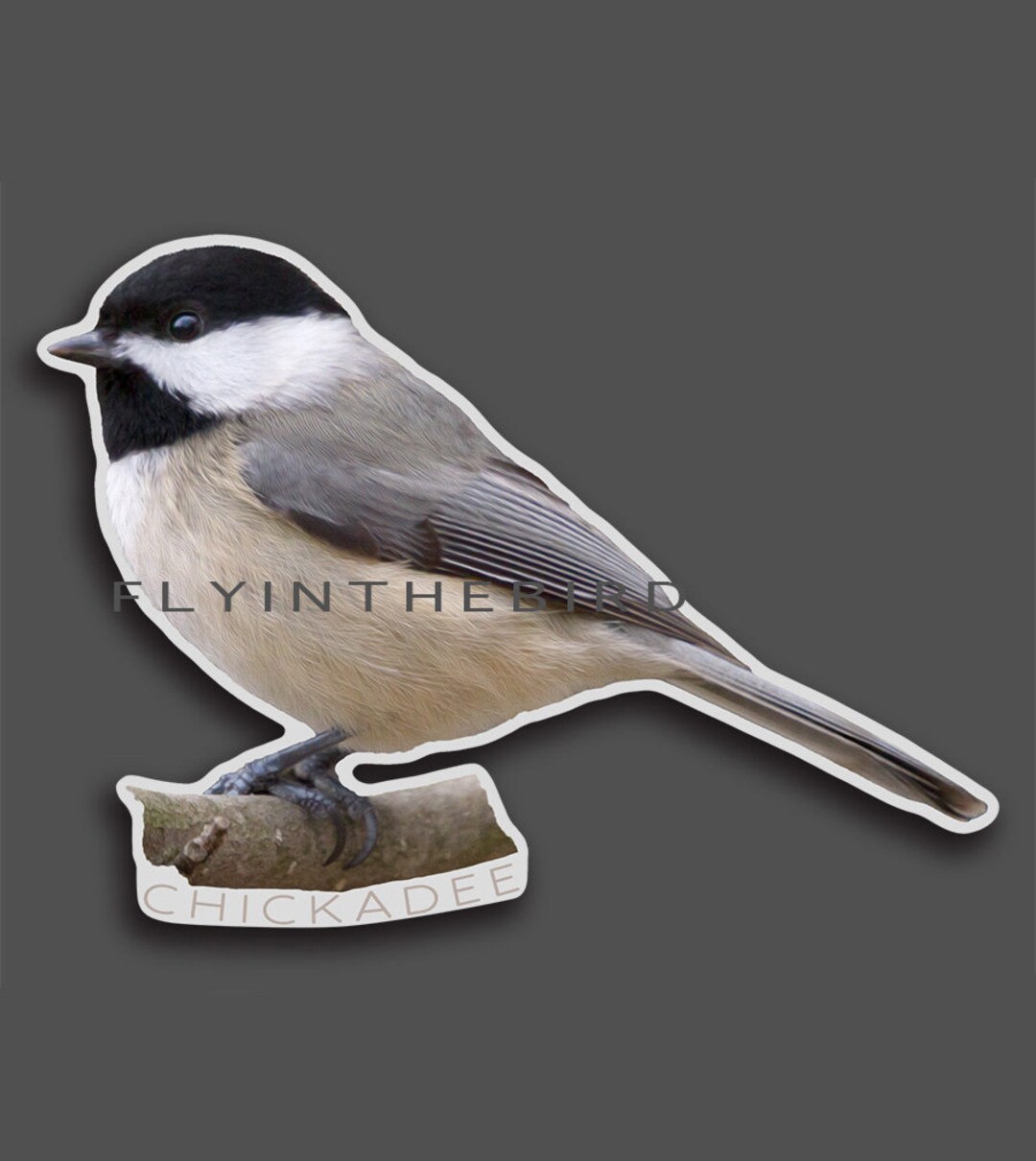 Chickadee Waterproof Sticker - Native, America, Bird, Wildlife, Laptop ...