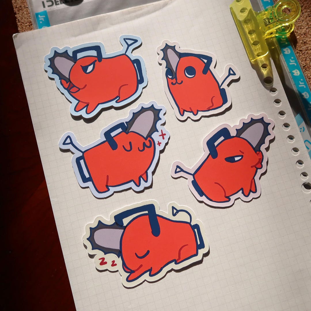 Chainsaw Man | Pochita Stickers - Etsy