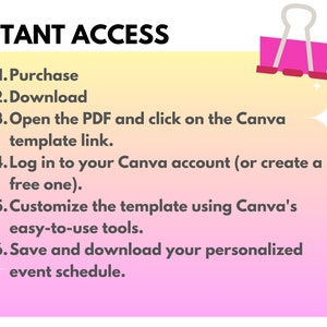 Event Schedule Template | Editable Business Agenda | Customizable Canva ...