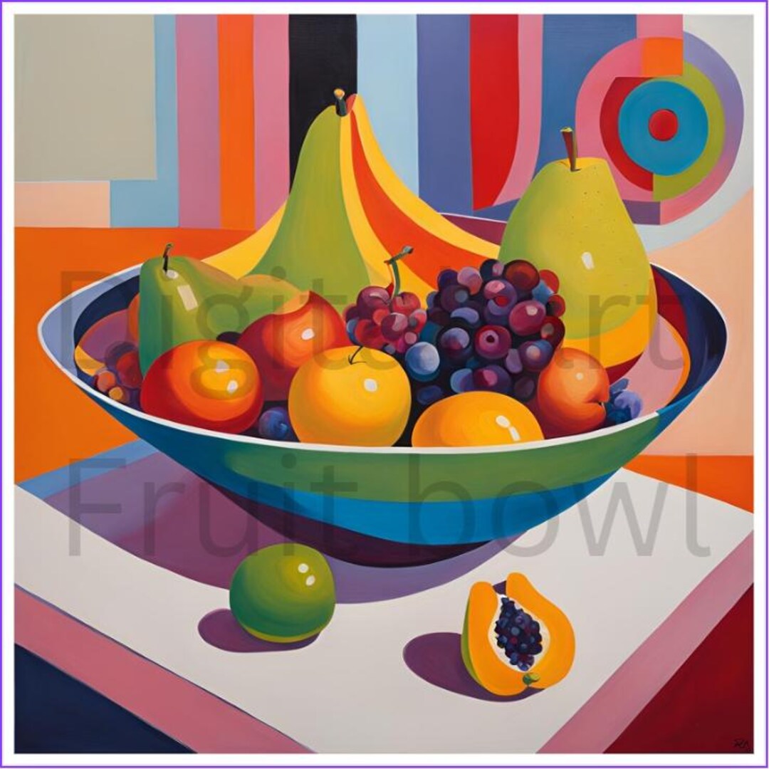 Modern Art Fruit Bowl Digital Download Only - Etsy