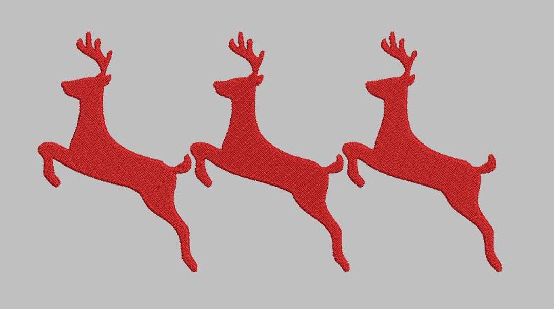 Jumping Stag Embroidery Design PES DST EXP - Etsy
