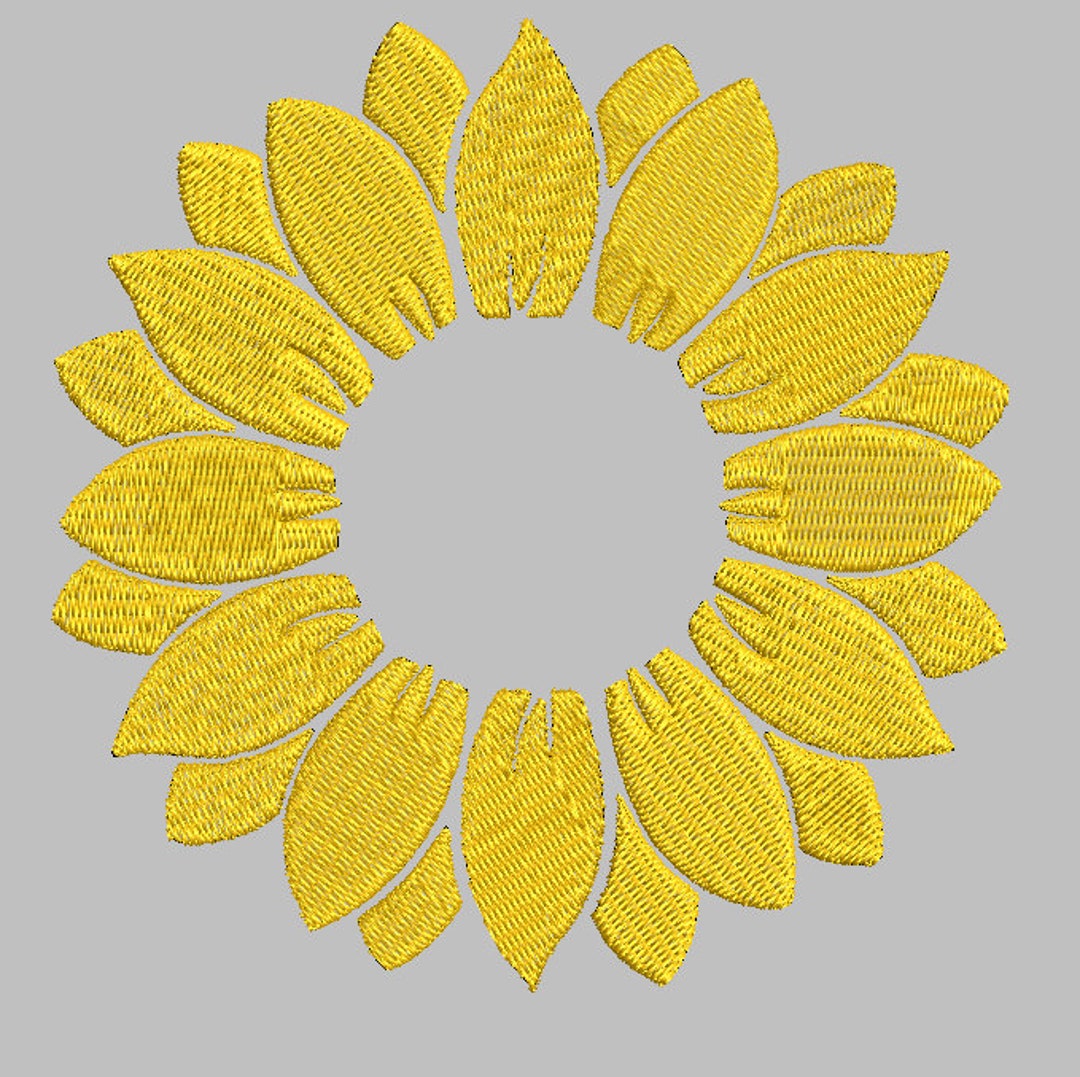 Sunflower Embroidery File PES DST EXP - Etsy
