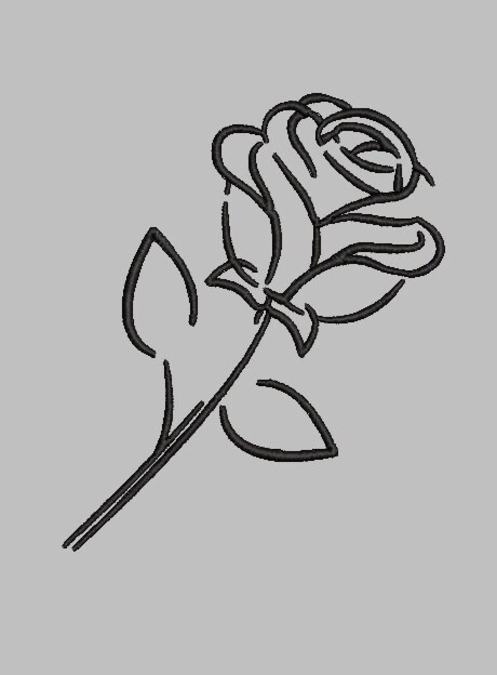 Rose Outline Embroidery File PES,DST,EXP - Etsy