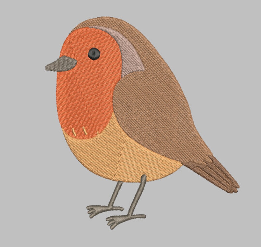 Robin Red Breast Embroidery File PES DST EXP - Etsy UK
