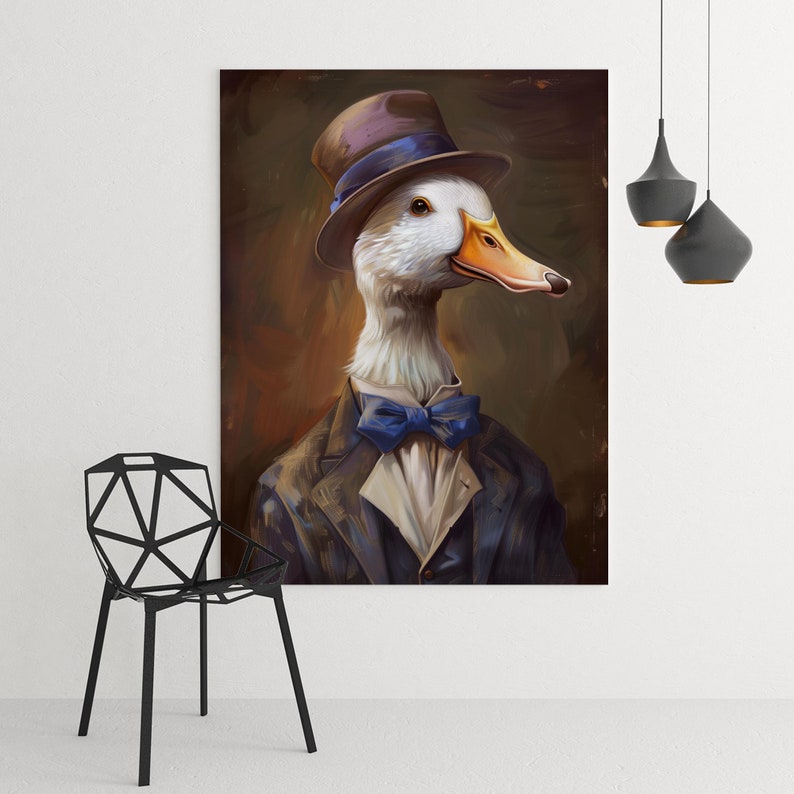 Royal Duck Canvas or Poster Animal Wall Art, Royal Duck Poster ...