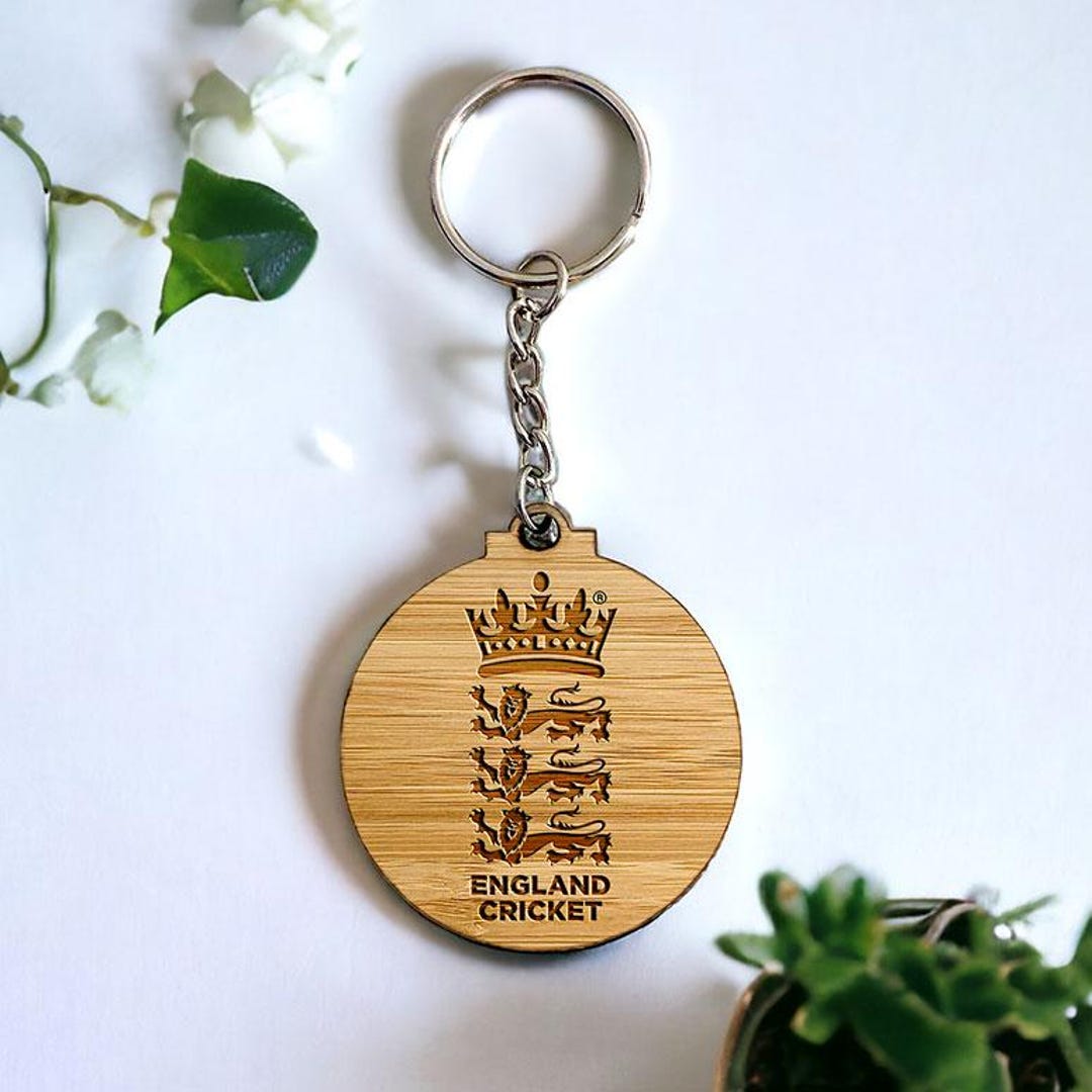 England Cricket - Official Wooden Crest Keyring - Etsy