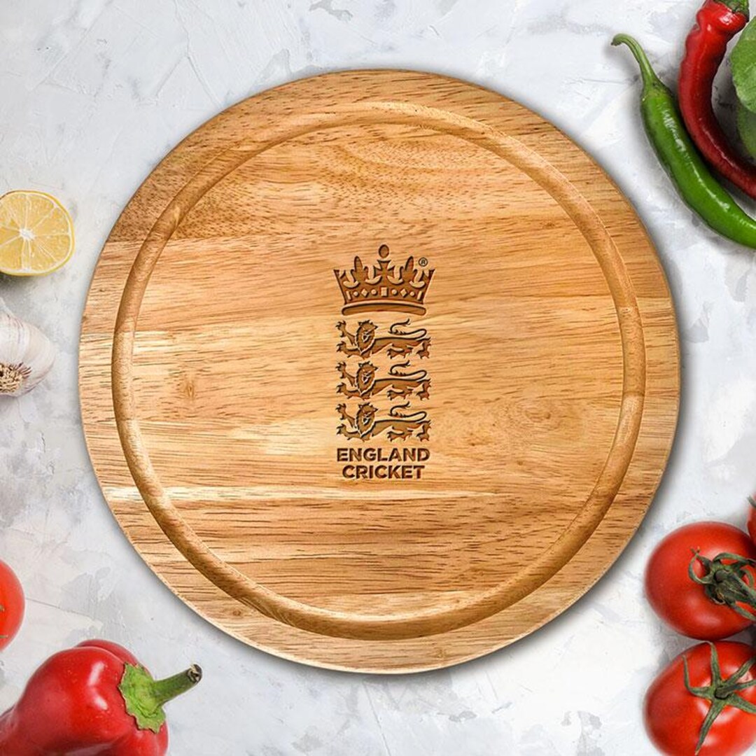 England Cricket - Wooden Circular Chopping/cheese Board - Etsy