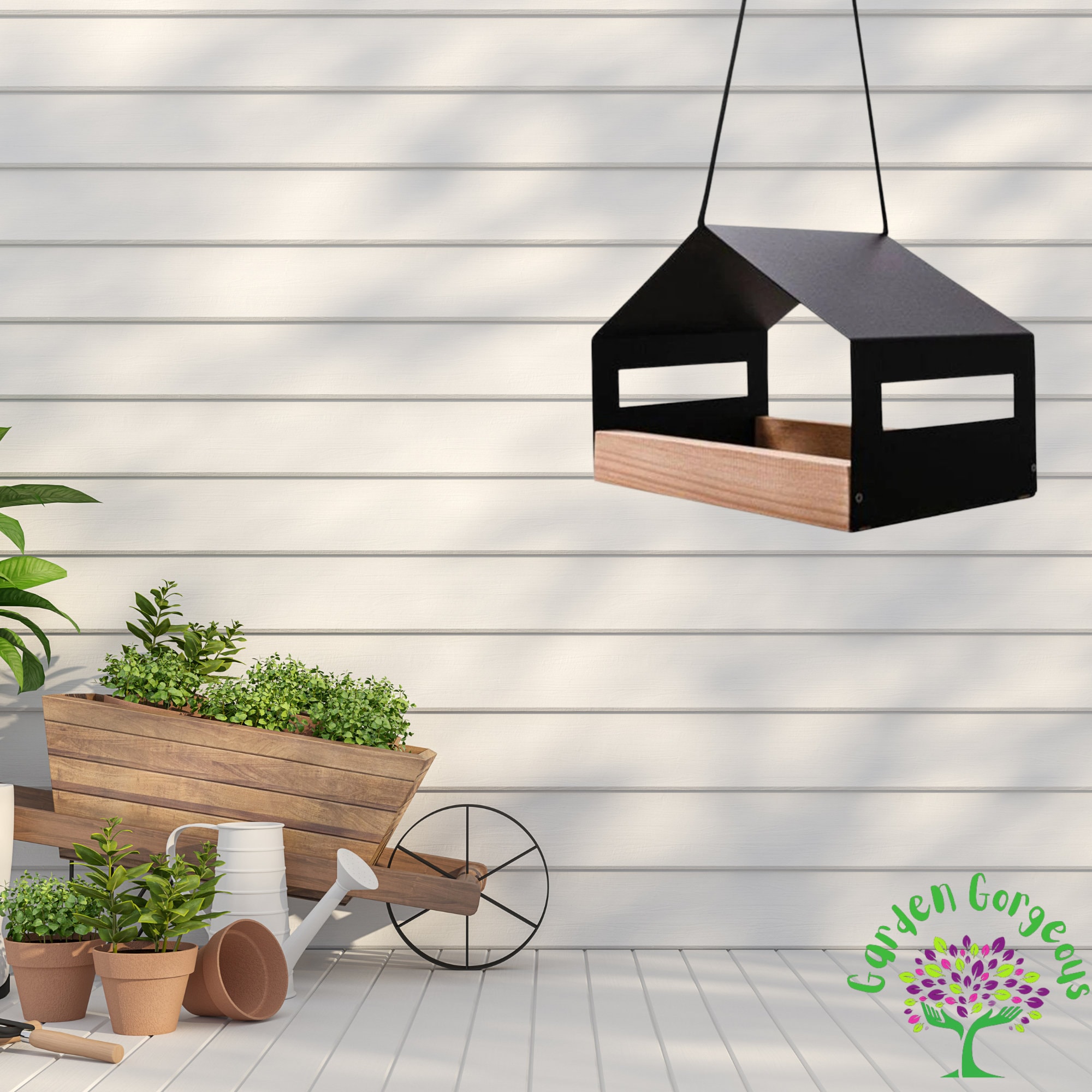 Modern Minimalist Bird Feeding Table, Small Garden Bird Wildlife Feeder ...