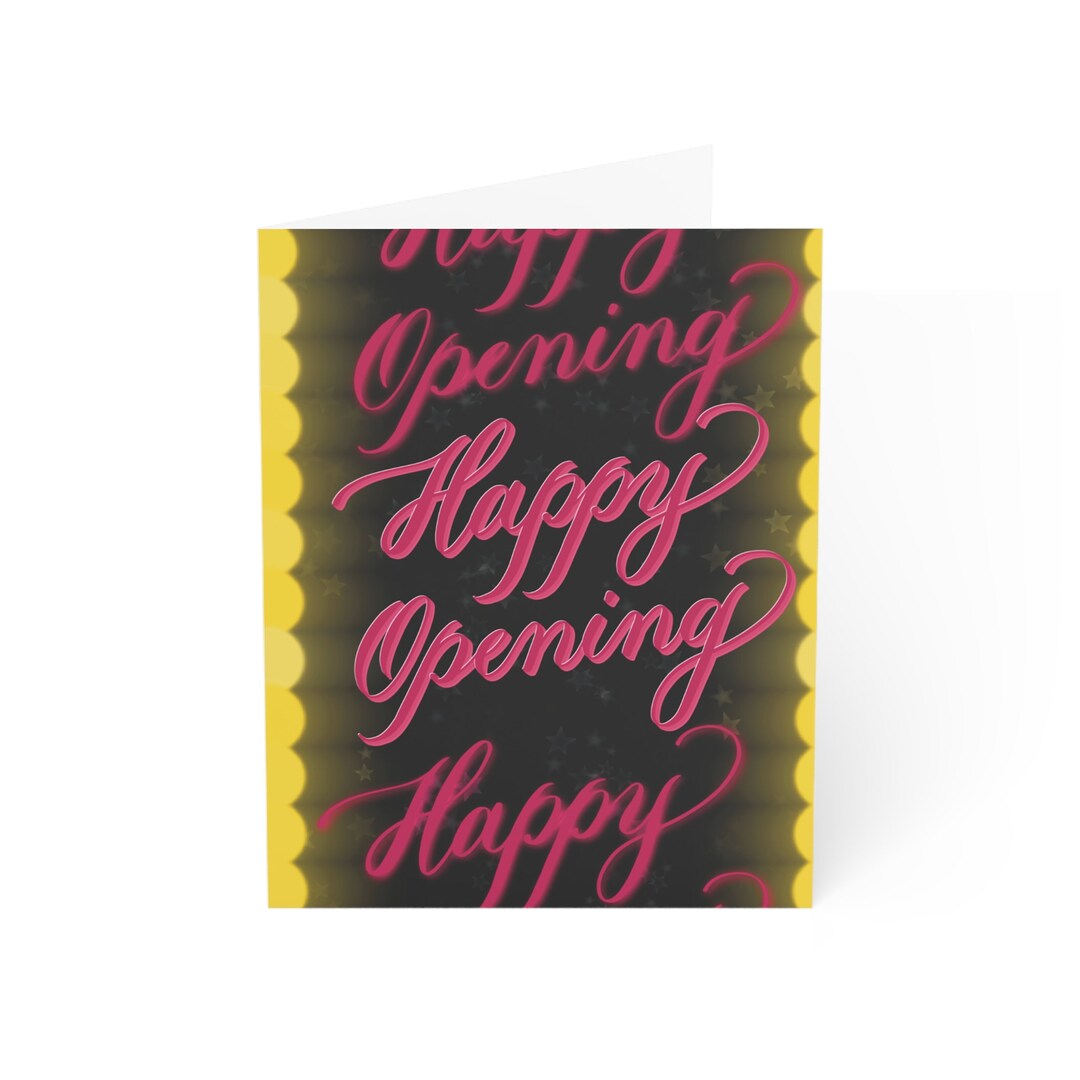 Happy Opening Calligraphy Script Greeting Cards 1, 10, 30, and 50pcs - Etsy