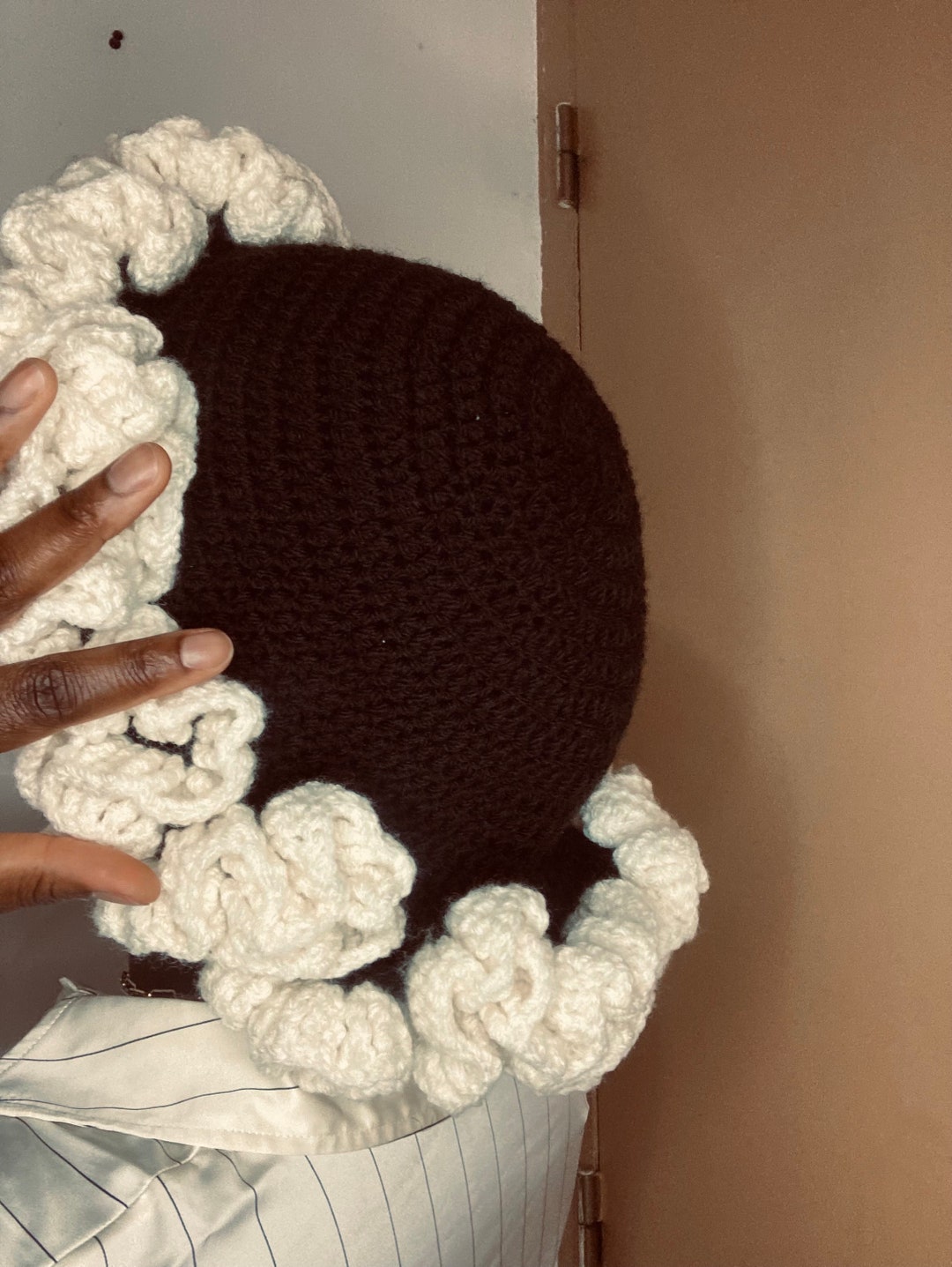 Crochet Ruffle Beanie / Crochet Ruffle Hat - Etsy