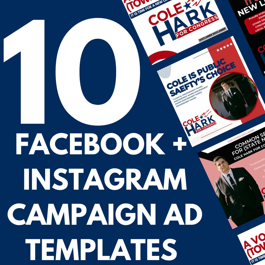 Facebook Instagram Ad Canva Templates for Political Election Campaign ...