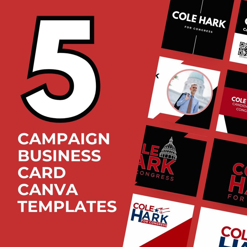 Canva Business Card Templates for Political Election Campaign - Etsy
