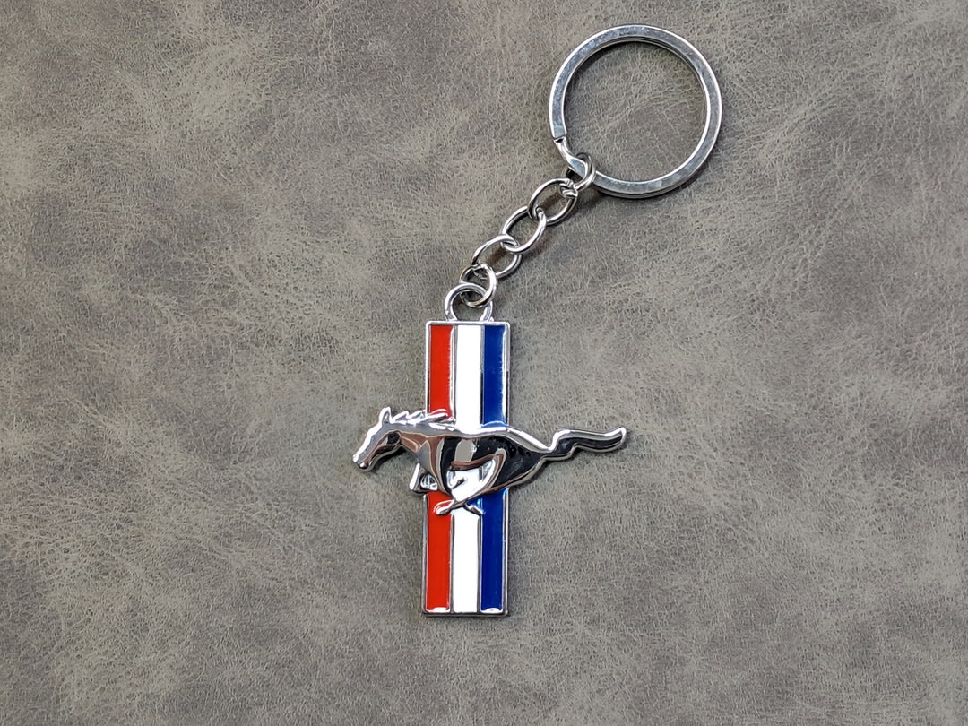 Mustang Keyring Metal Logo Horse Keychain Pendant GT500 Cobra Shelby ...