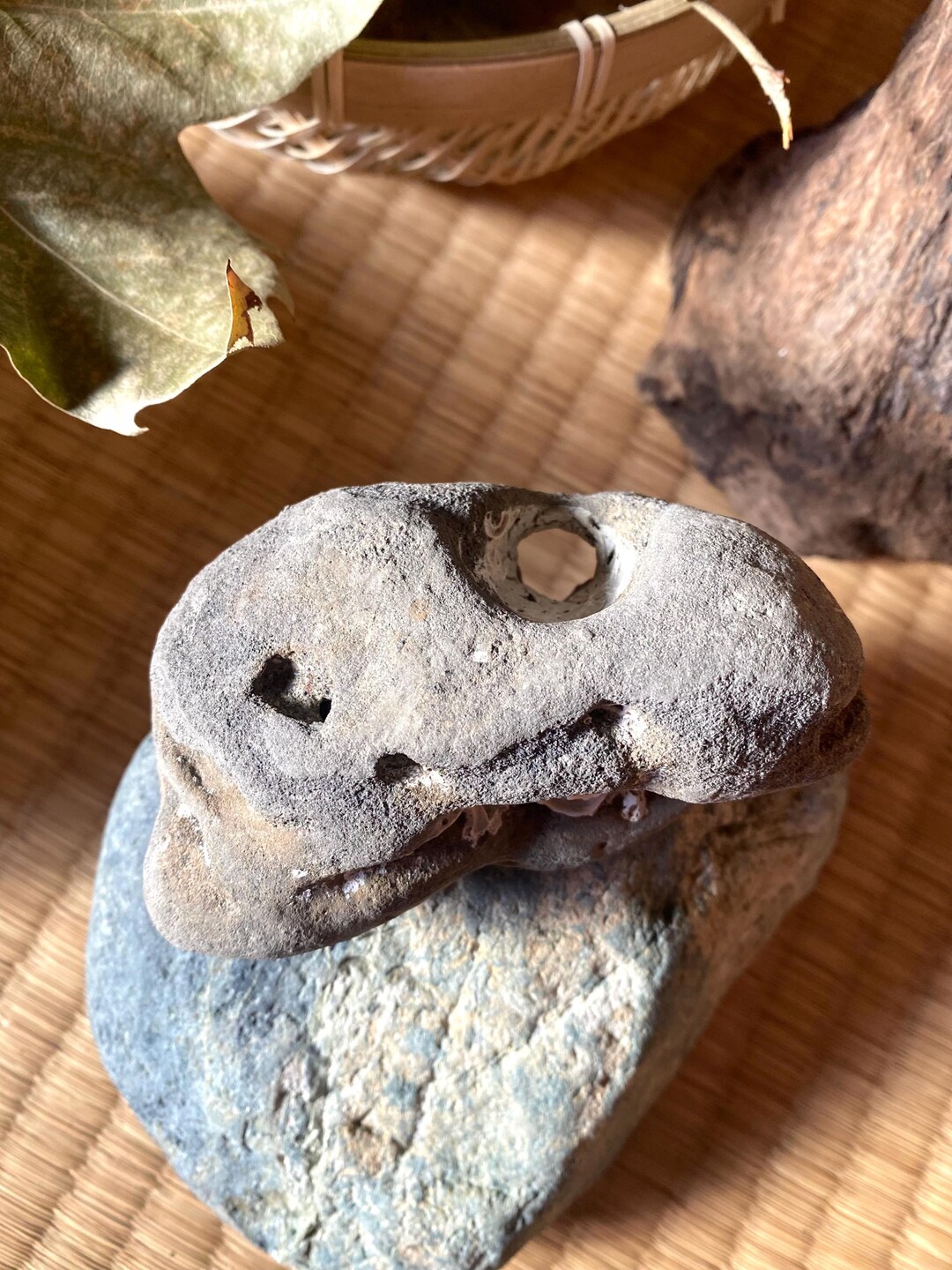 Large Hag Stone, Odin Adder Stone, Wicca Pagan Decor - Etsy